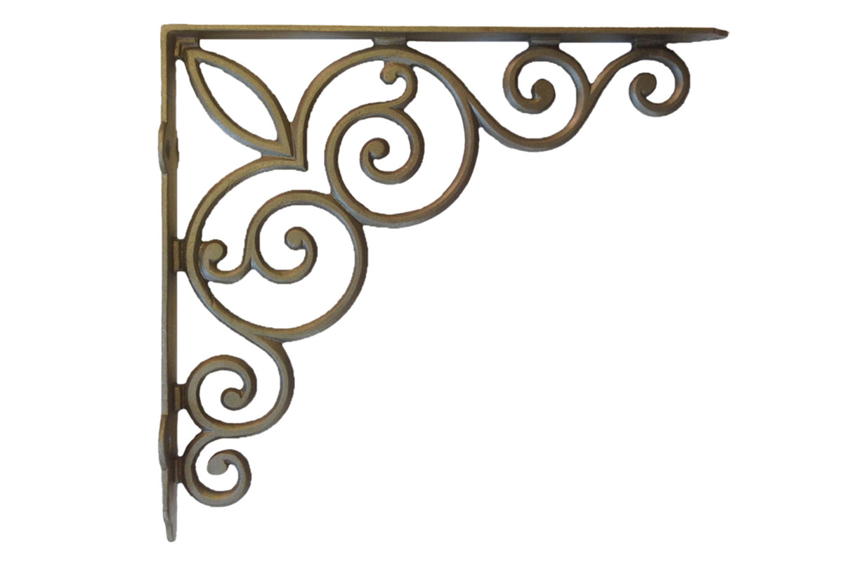 Vintage Scroll Bracket, Lacquered (Pair): Larson Shutter Company