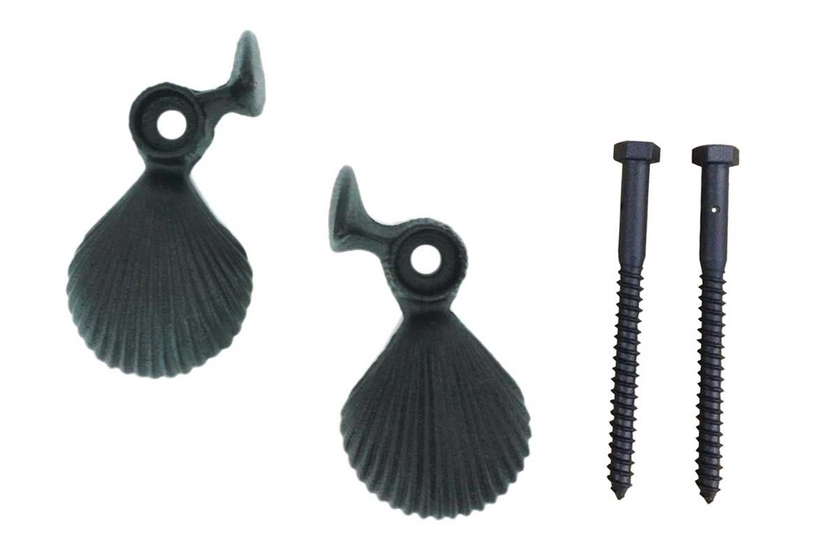 Seashell Window Shutter Holdback Hardware | Larson Shutter