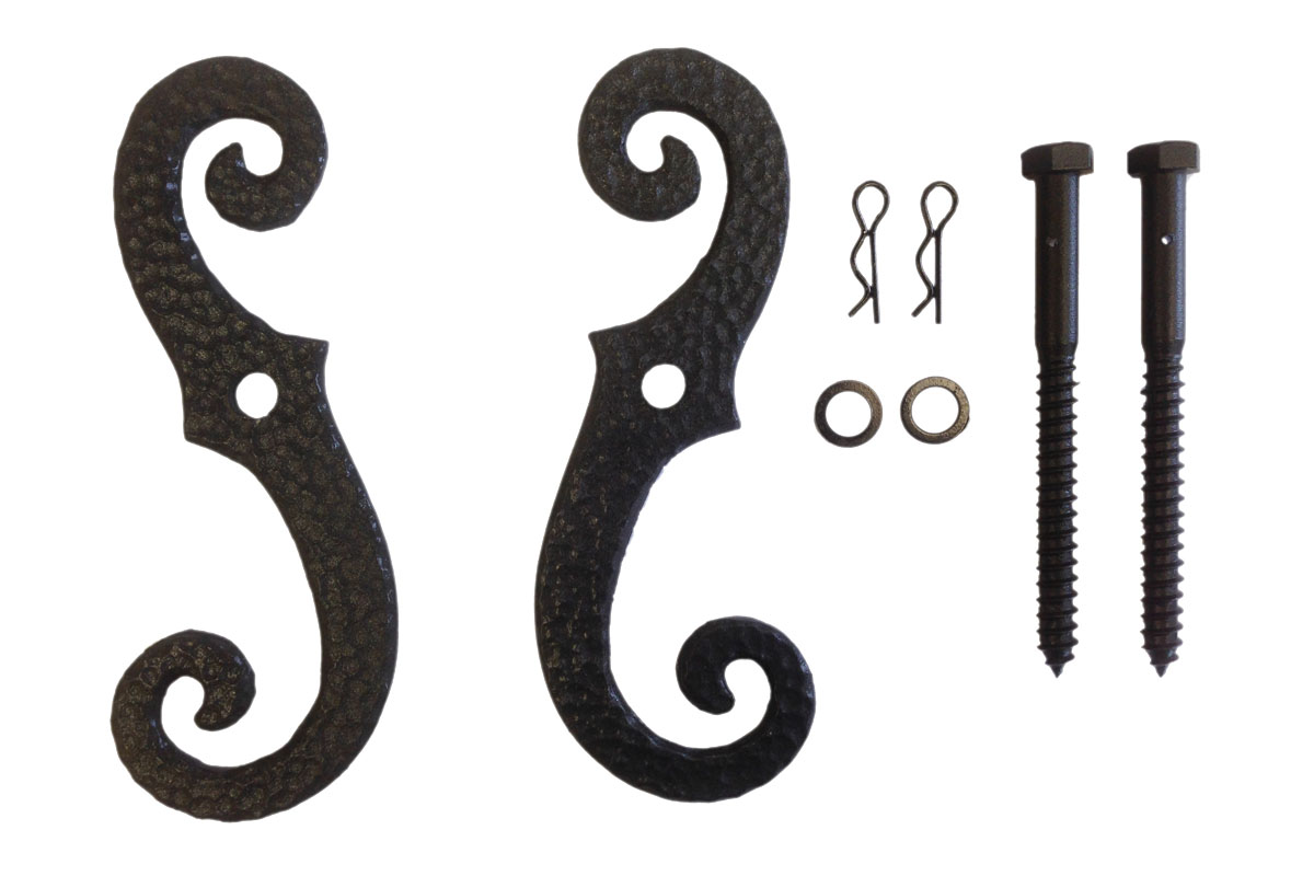 Cast Aluminum Scroll Holdback/Shutter Dog | Larson Shutter