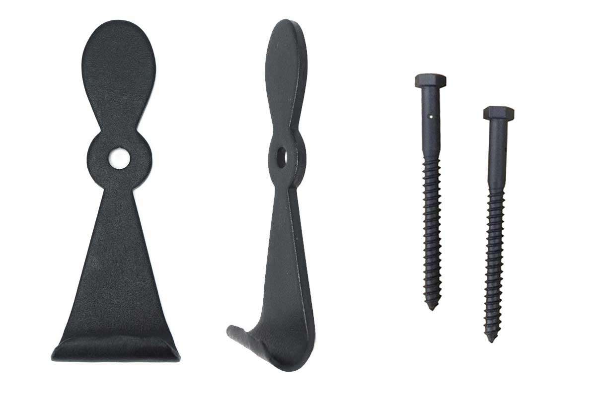 Hand Forged 5 1/2" Small Georgetown Shutter Holdback w/ Lag