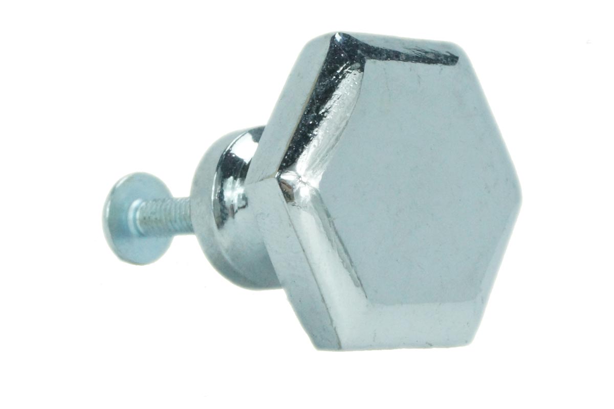 1 1/8" Hex Knob, Chrome Finish: Larson Shutter Company
