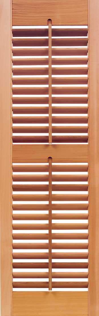 Cedar Plantation Shutters | Wood Louvered Shutters Exterior