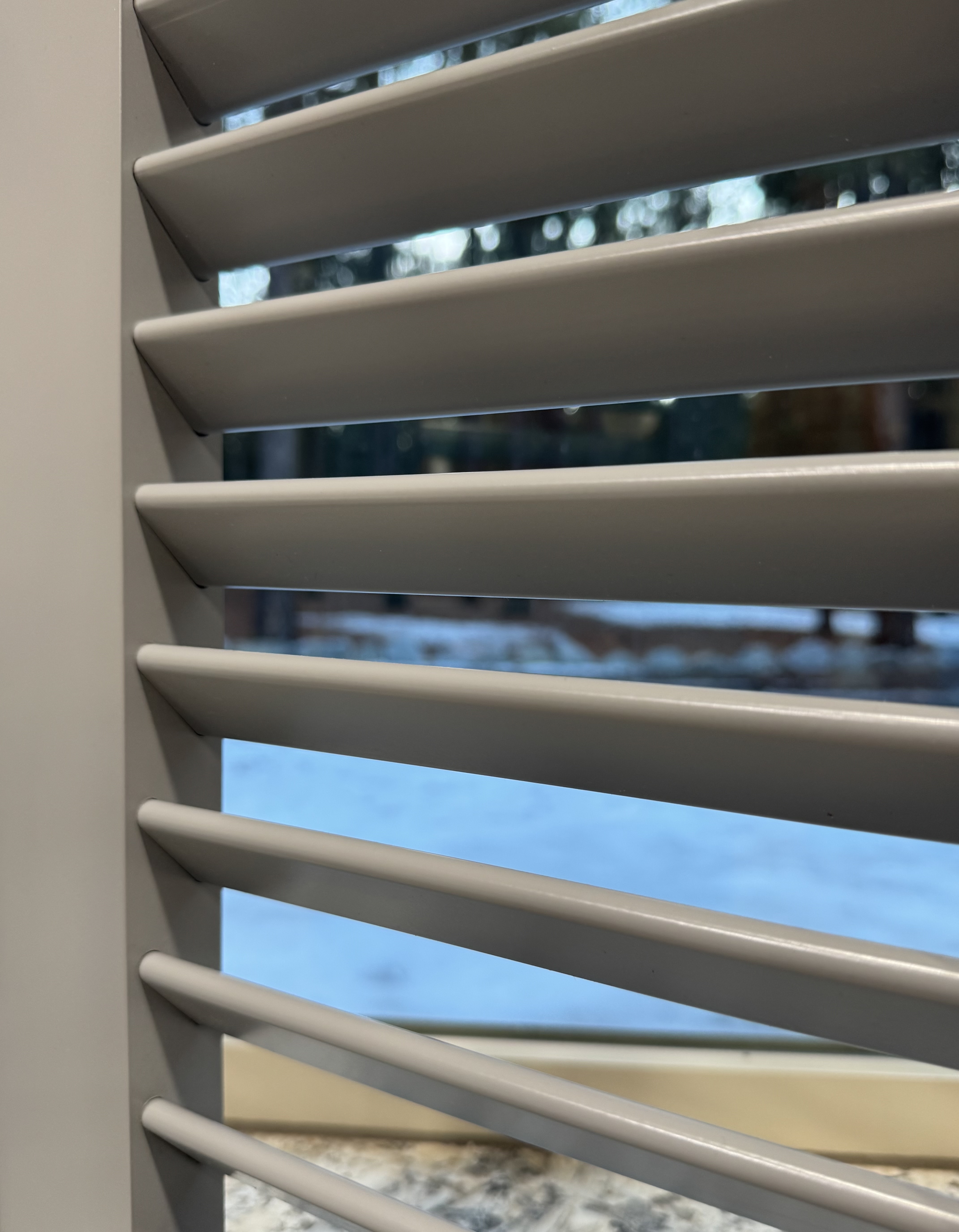 Aluminum 1-1/4" Louver Exterior Shutters | Larson Shutter