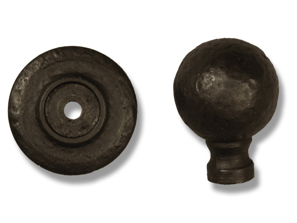 Coastal Bronze, Round Knob on Plate - 1": Larson Shutter Company