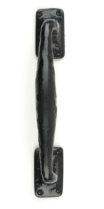 Square Pull Handle - 10 1/2", Black Cast Aluminum | Larson Shutter