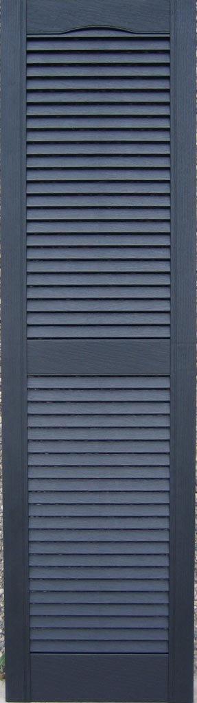 15-Inch Wide Vinyl Exterior Shutters - Louver (2 Pack)