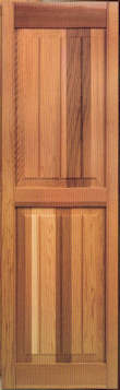 Cedar Outdoor Shutters: V-Groove, Recessed Stile & Rail