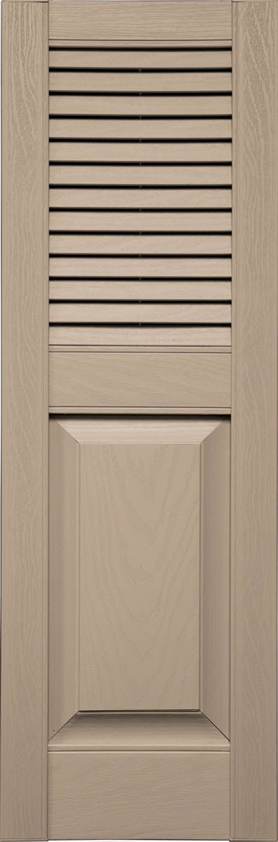 Custom Louver-Raised Panel Shutters | Combination Vinyl Shutters